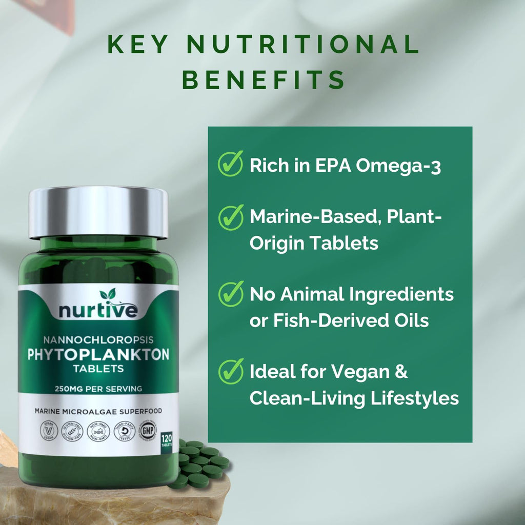 Vegan-friendly Nannochloropsis multivitamins