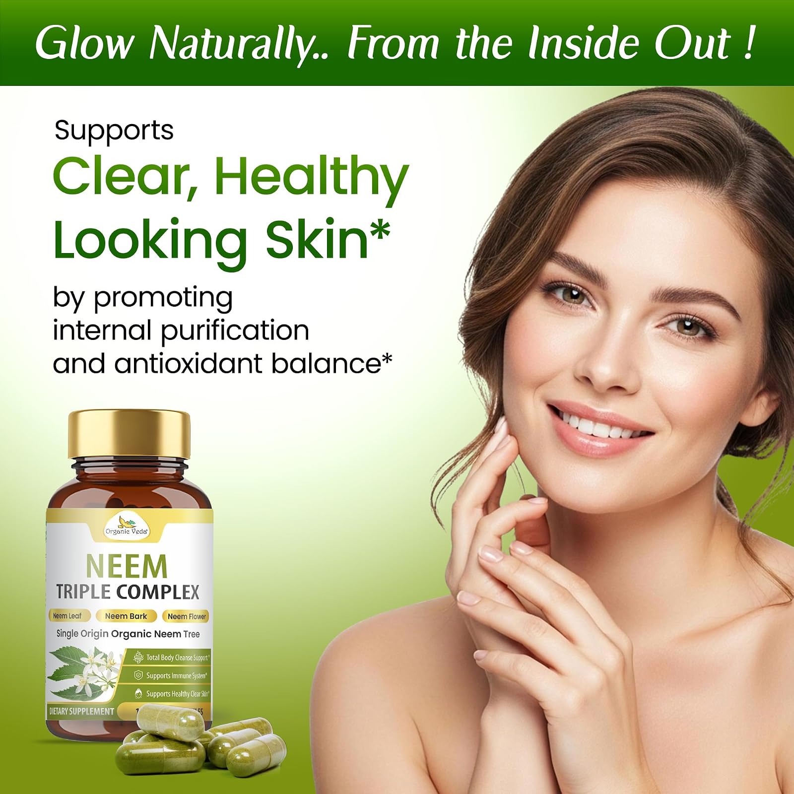 Vegan-friendly neem extract capsules