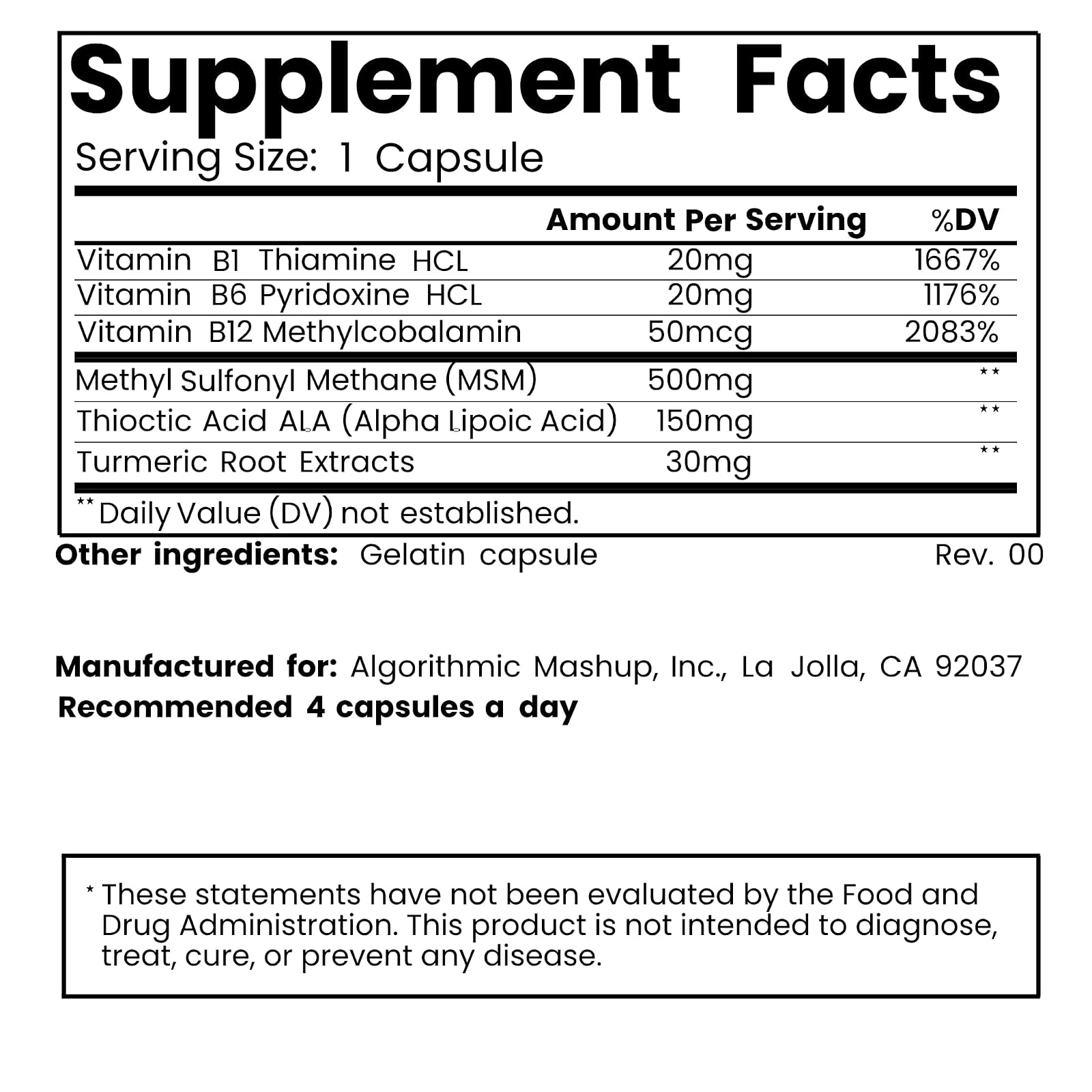 Vegan-friendly nerve support formula