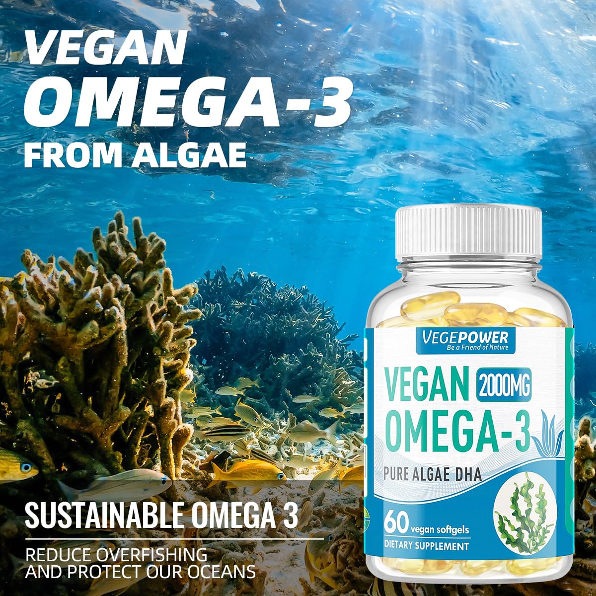 Vegan-friendly Omega 3 for active lifestyles