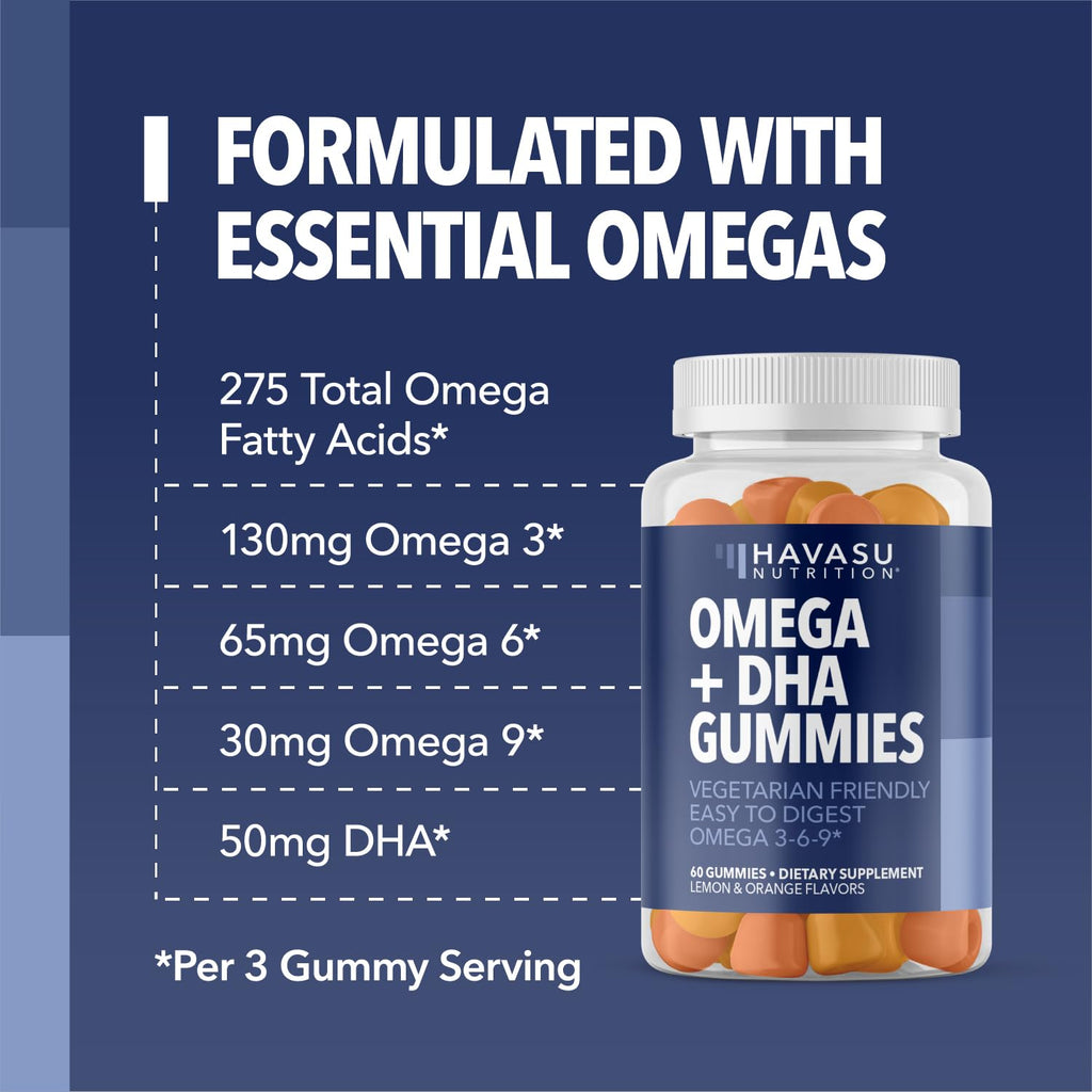 Vegan-friendly omega gummy nutrition
