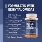 Vegan-friendly omega gummy nutrition
