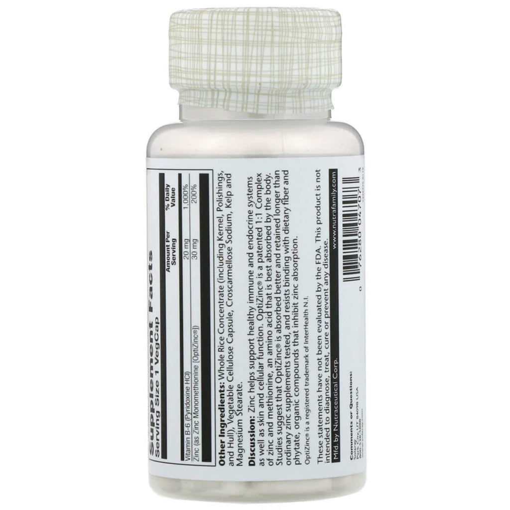 Vegan-friendly OptiZinc VegCaps