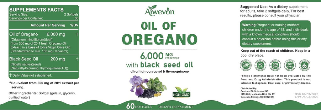 vegan-friendly oregano oil capsules