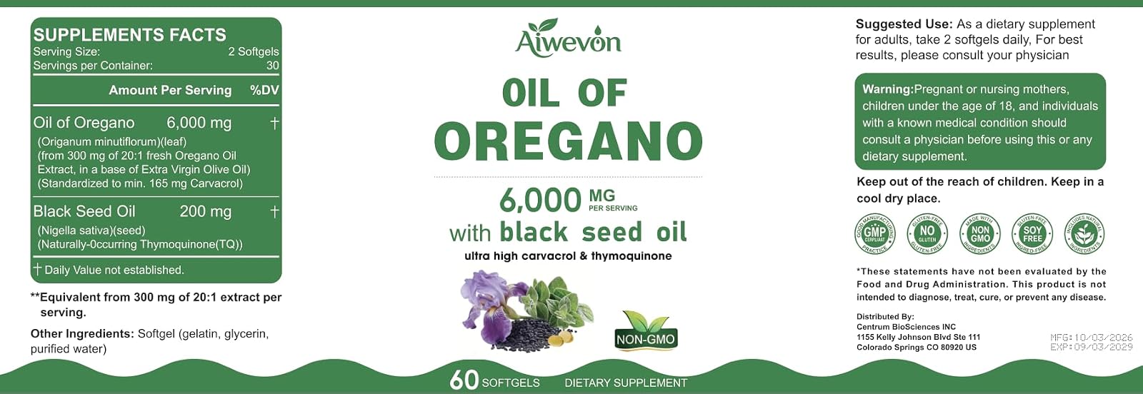 vegan-friendly oregano oil capsules