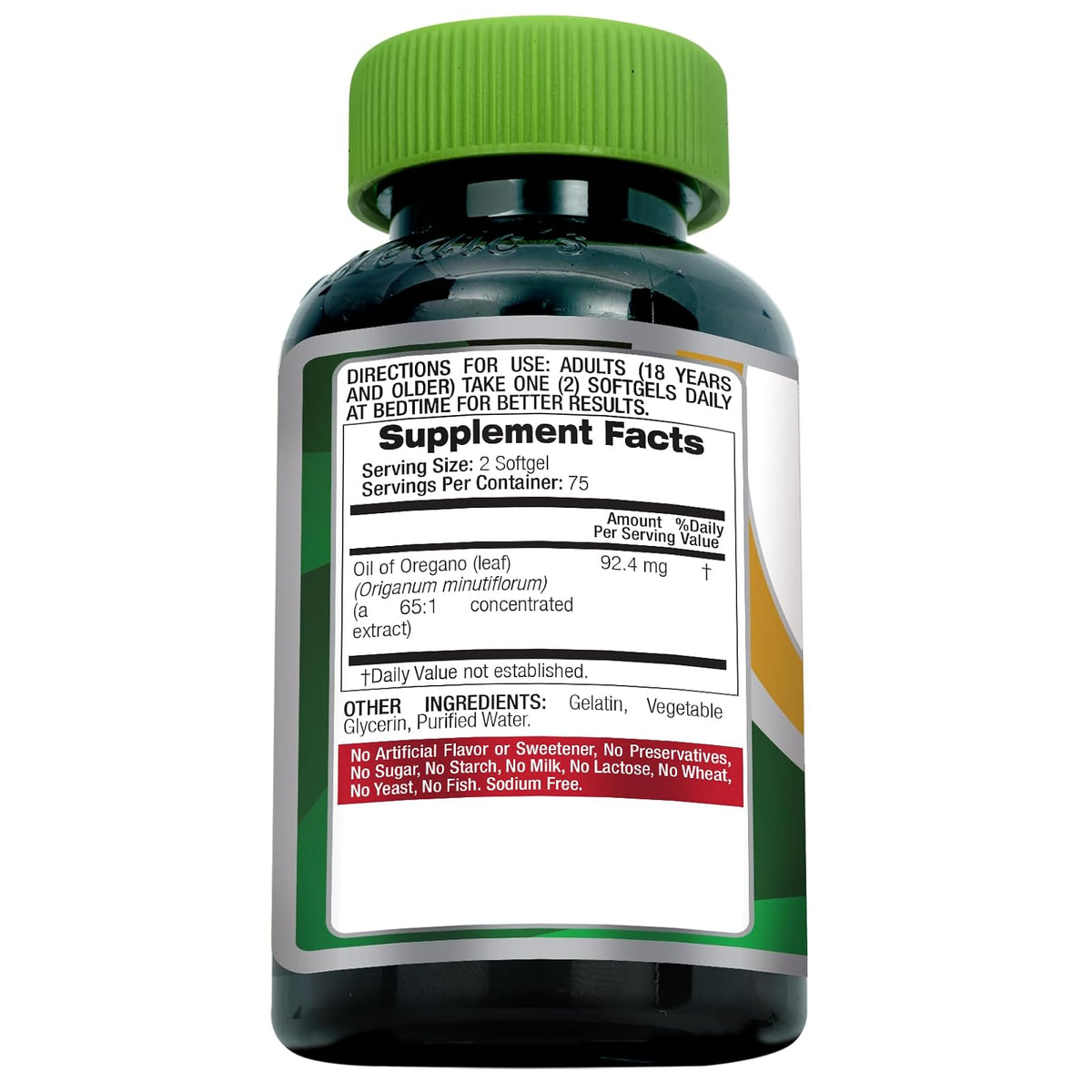 vegan-friendly oregano oil softgels