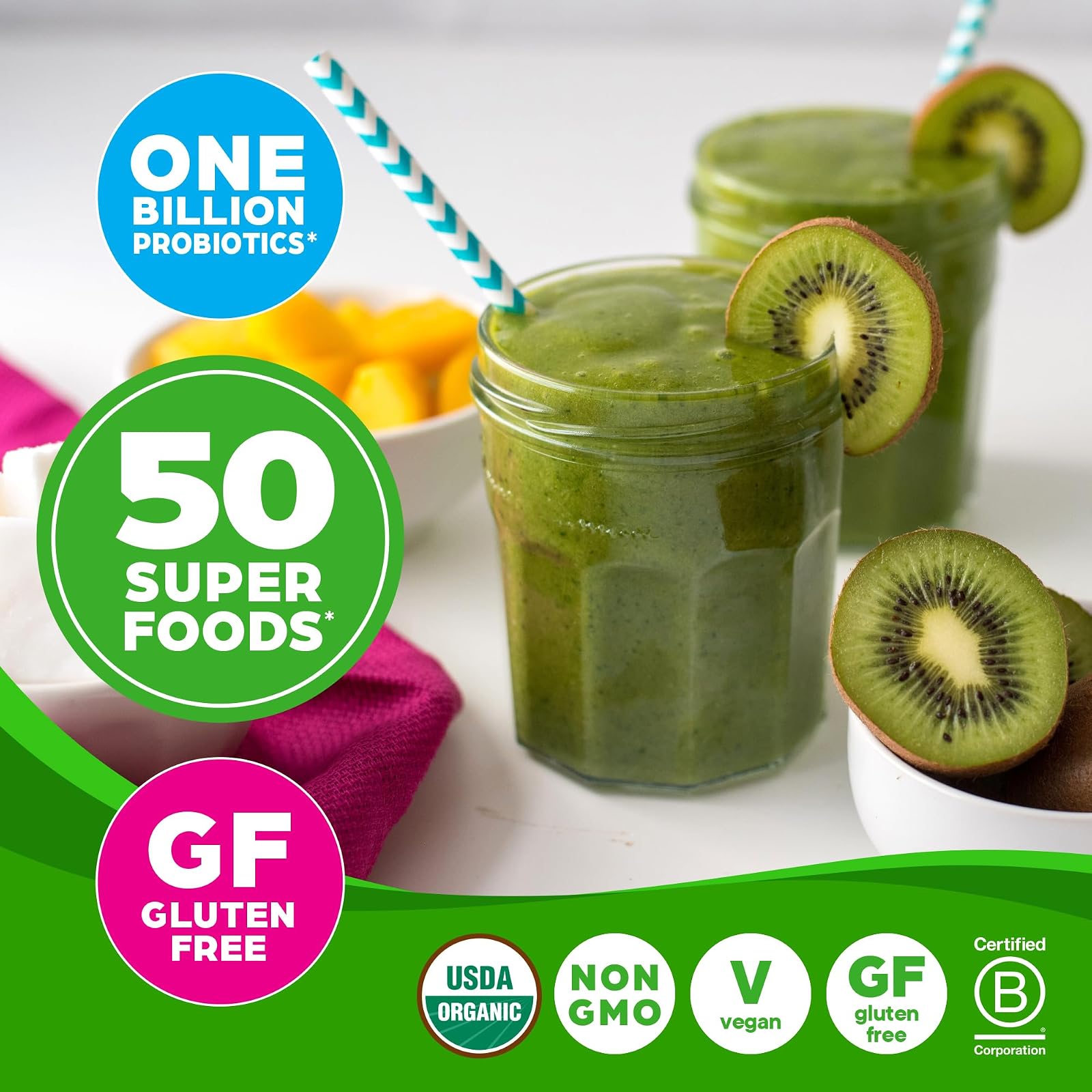 vegan-friendly organic greens powder