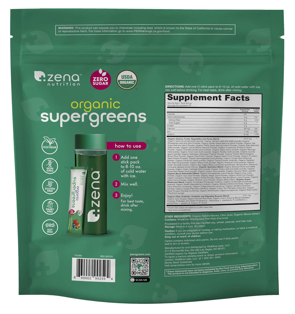 vegan-friendly organic greens powder