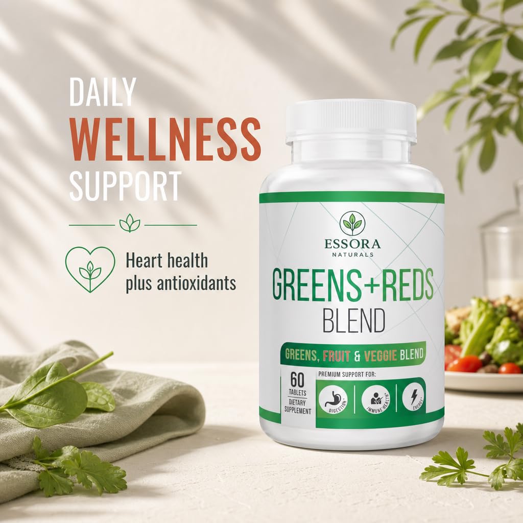 Vegan-friendly organic greens supplement