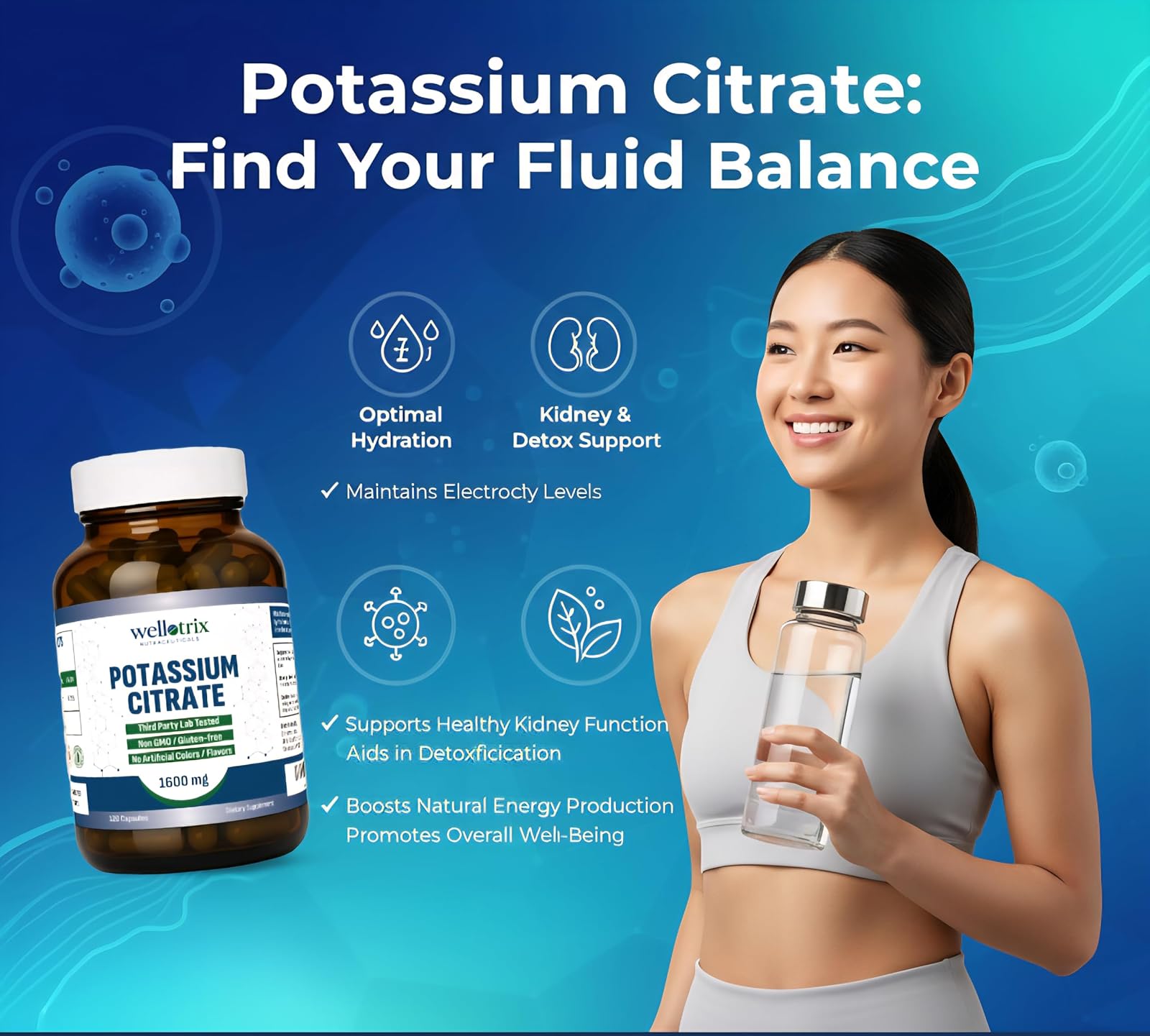 Vegan-friendly potassium for daily health