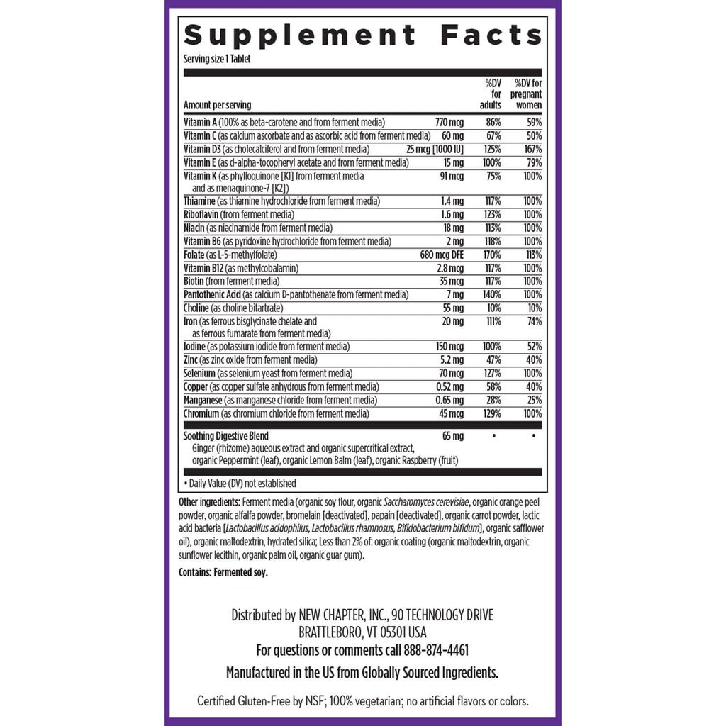 Vegan-friendly prenatal vitamins from New Chapter