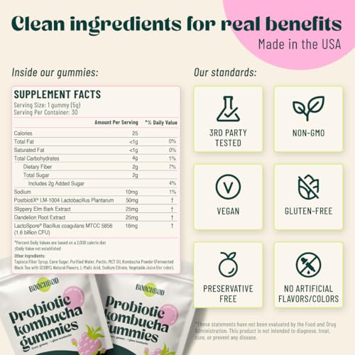 vegan-friendly probiotic kombucha gummies