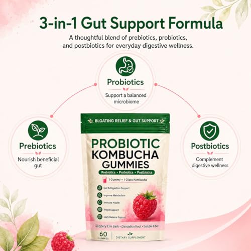 Vegan-friendly probiotic kombucha gummies