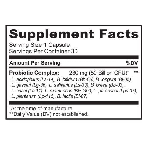 vegan-friendly probiotics 50 billion CFU