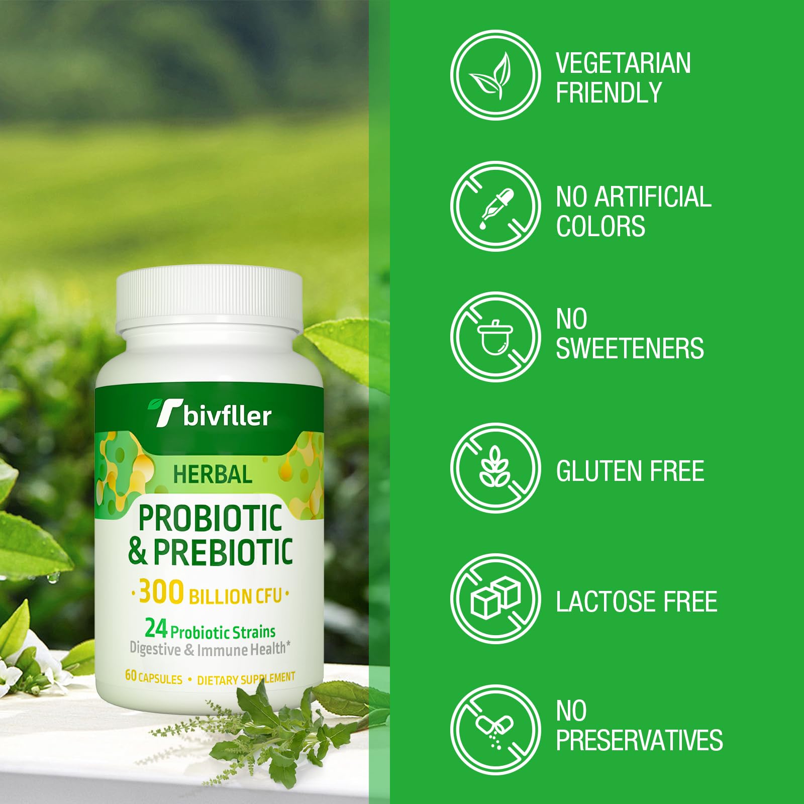 vegan-friendly probiotics with prebiotics