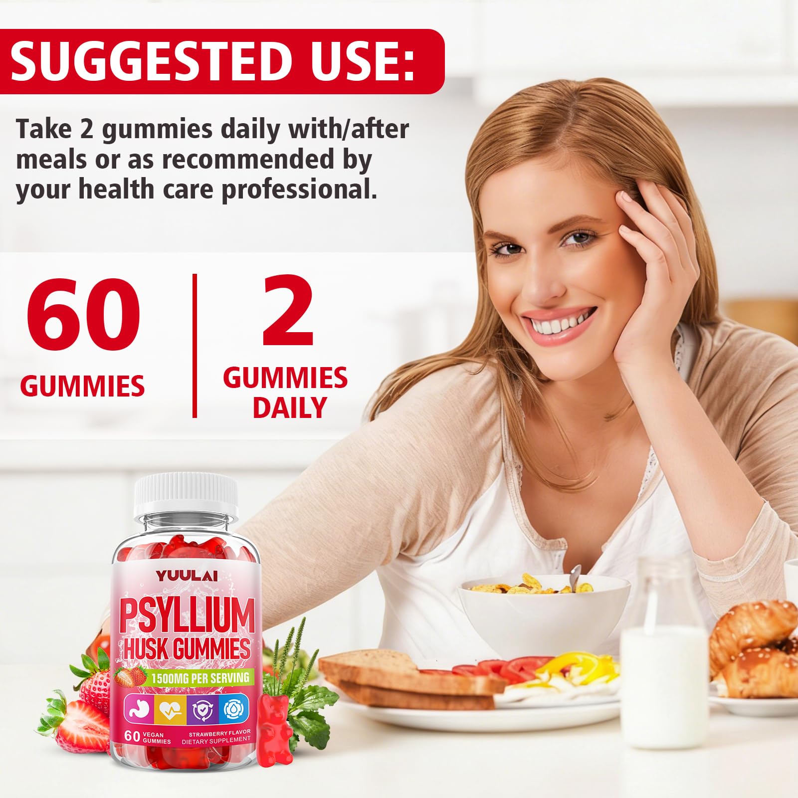 Vegan-friendly psyllium fibre snacks