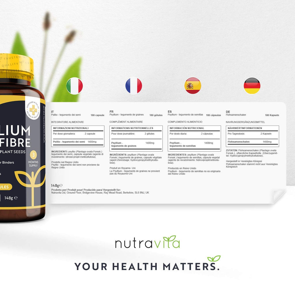 vegan-friendly psyllium fibre supplement