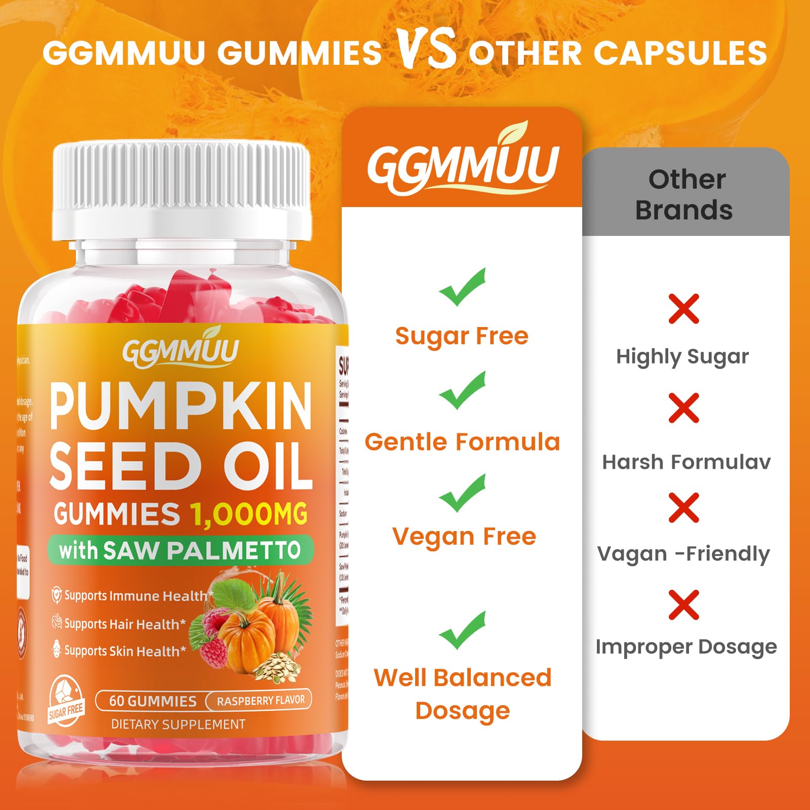 Vegan-friendly pumpkin seed oil supplement