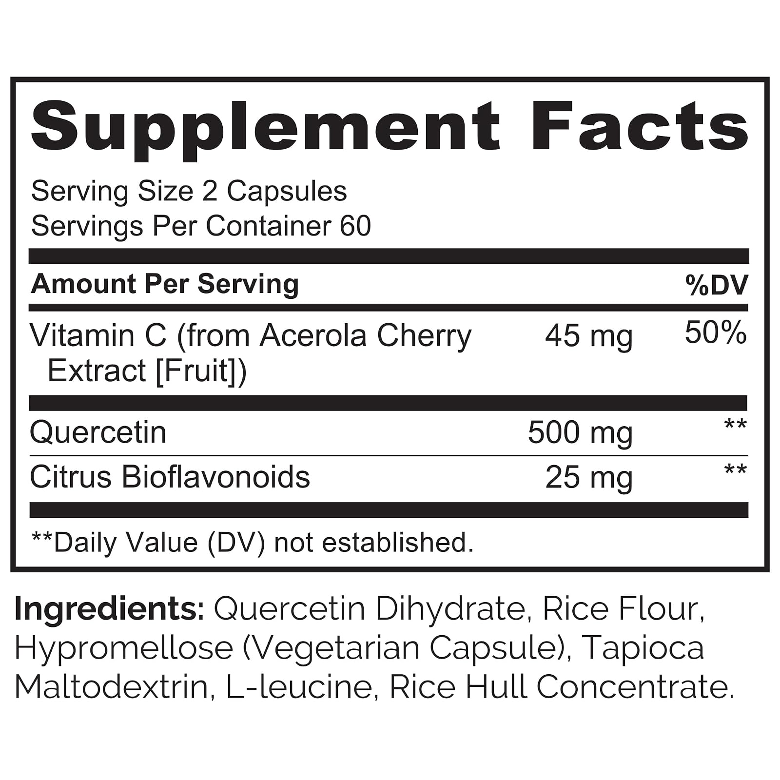Vegan-friendly quercetin for daily use