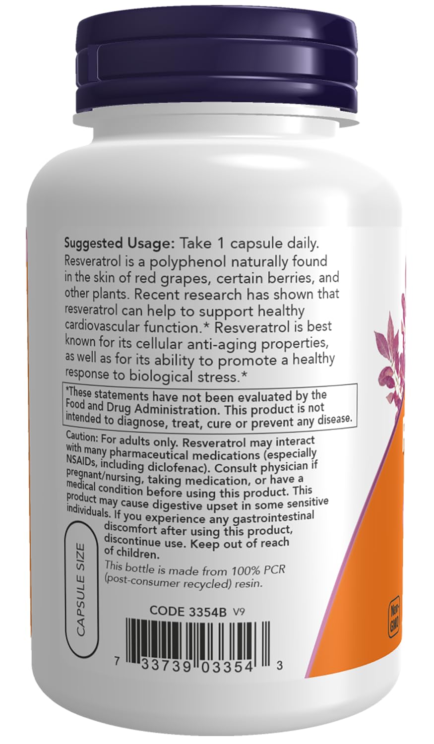 Vegan-friendly Resveratrol supplement