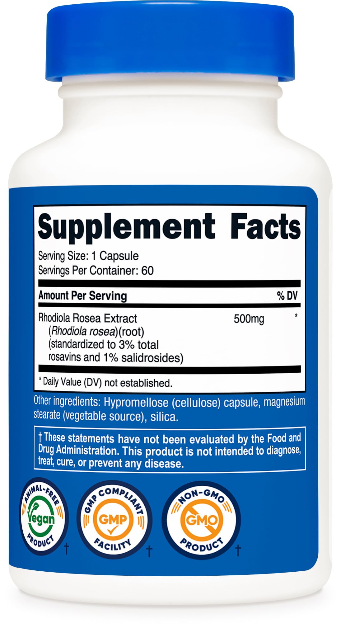 vegan-friendly Rhodiola Rosea supplement