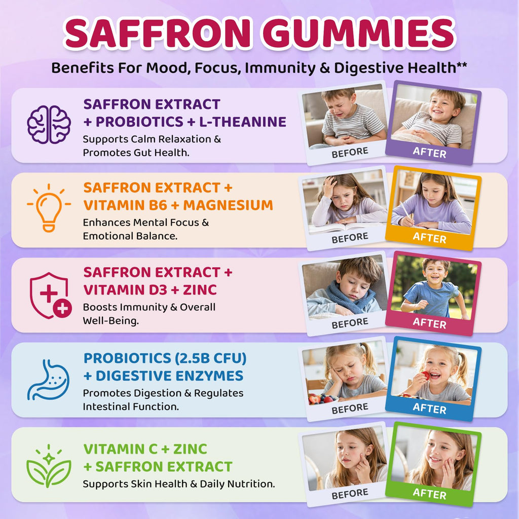 Vegan-friendly saffron multivitamins