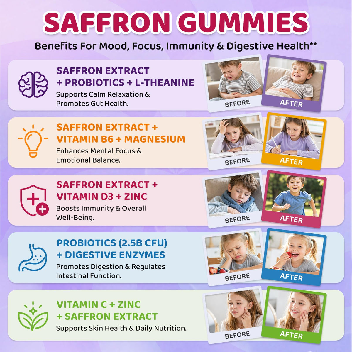 Vegan-friendly saffron multivitamins