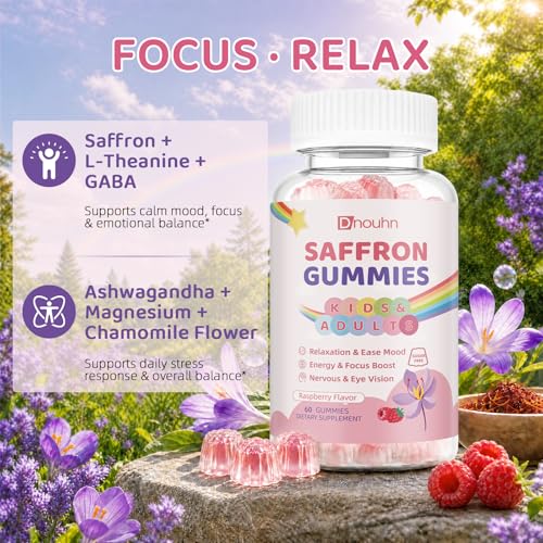 Vegan-friendly saffron vitamin supplement
