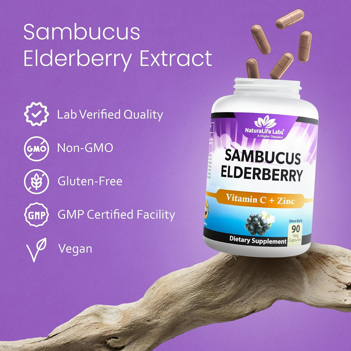 vegan-friendly sambucus elderberry product