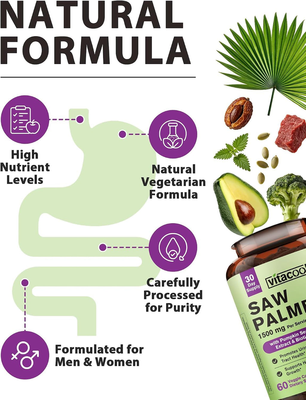 Vegan-friendly Saw Palmetto supplement