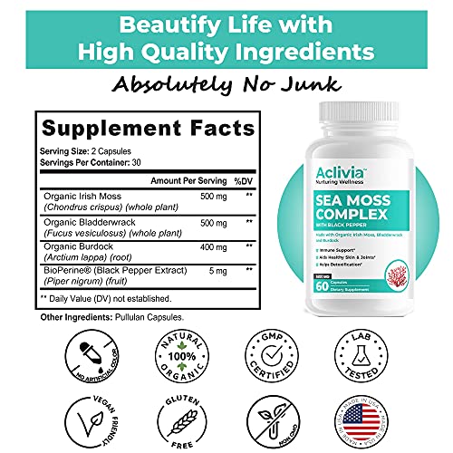 vegan-friendly sea moss capsules