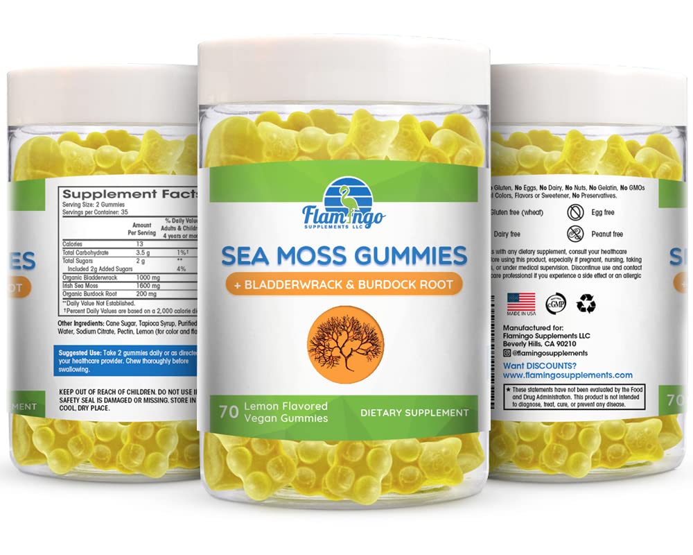 Vegan-friendly sea moss gummy supplements