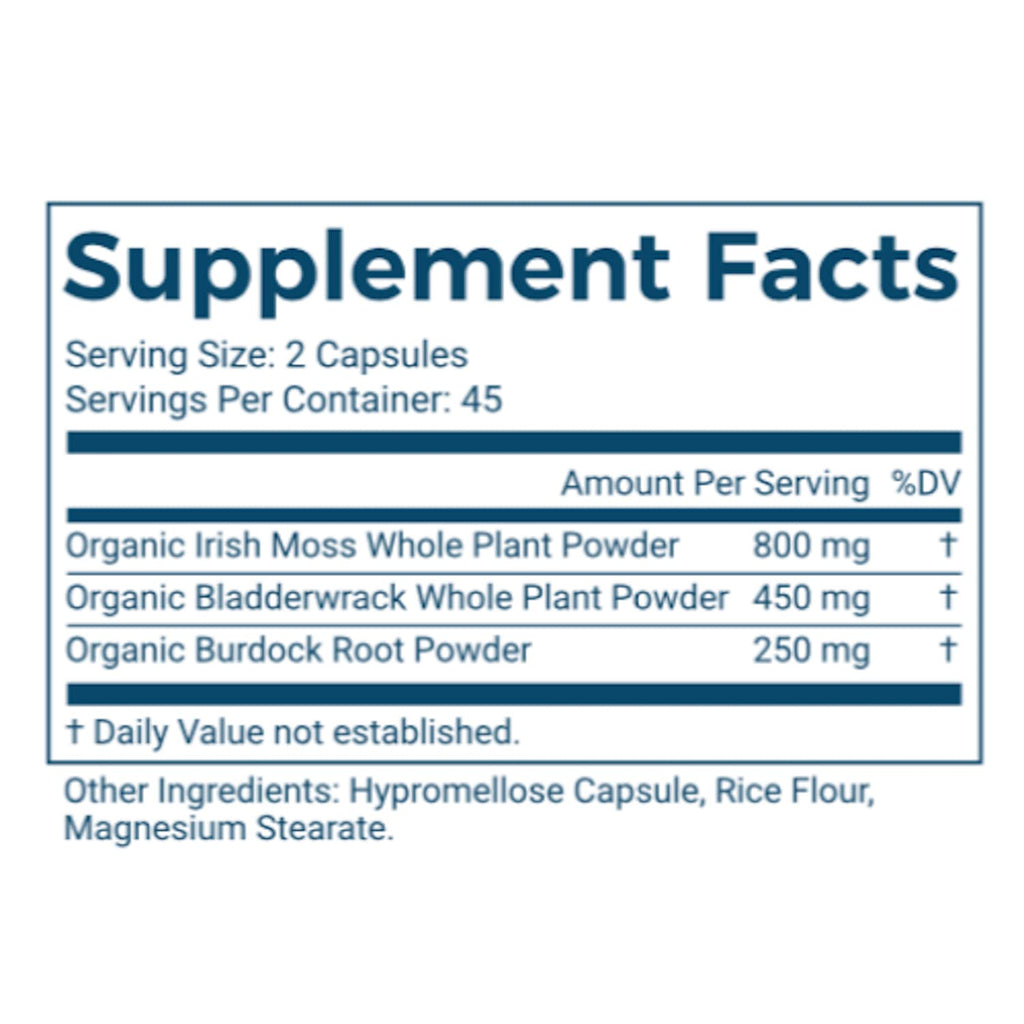vegan-friendly sea moss vitamin capsules