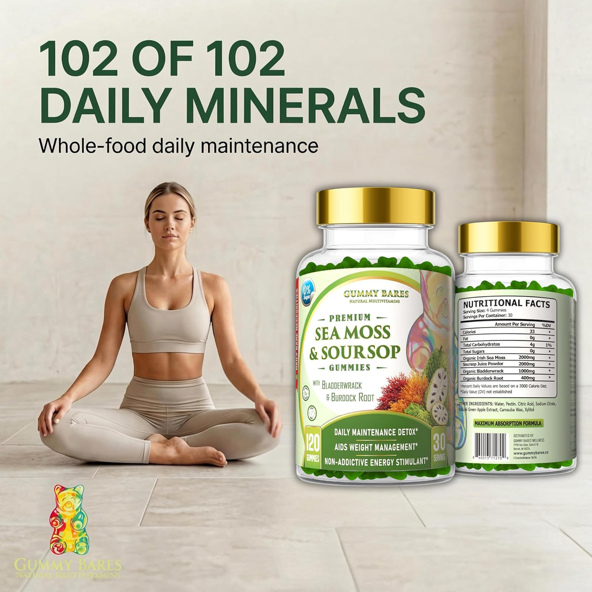 Vegan-friendly sea moss vitamins