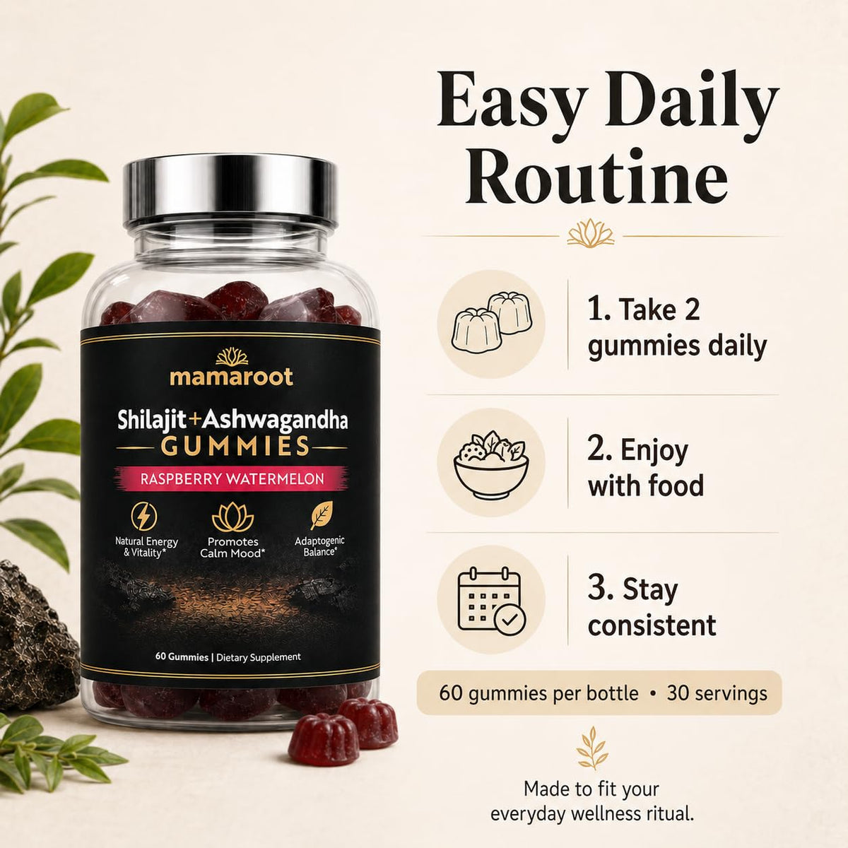 Vegan-friendly Shilajit gummies
