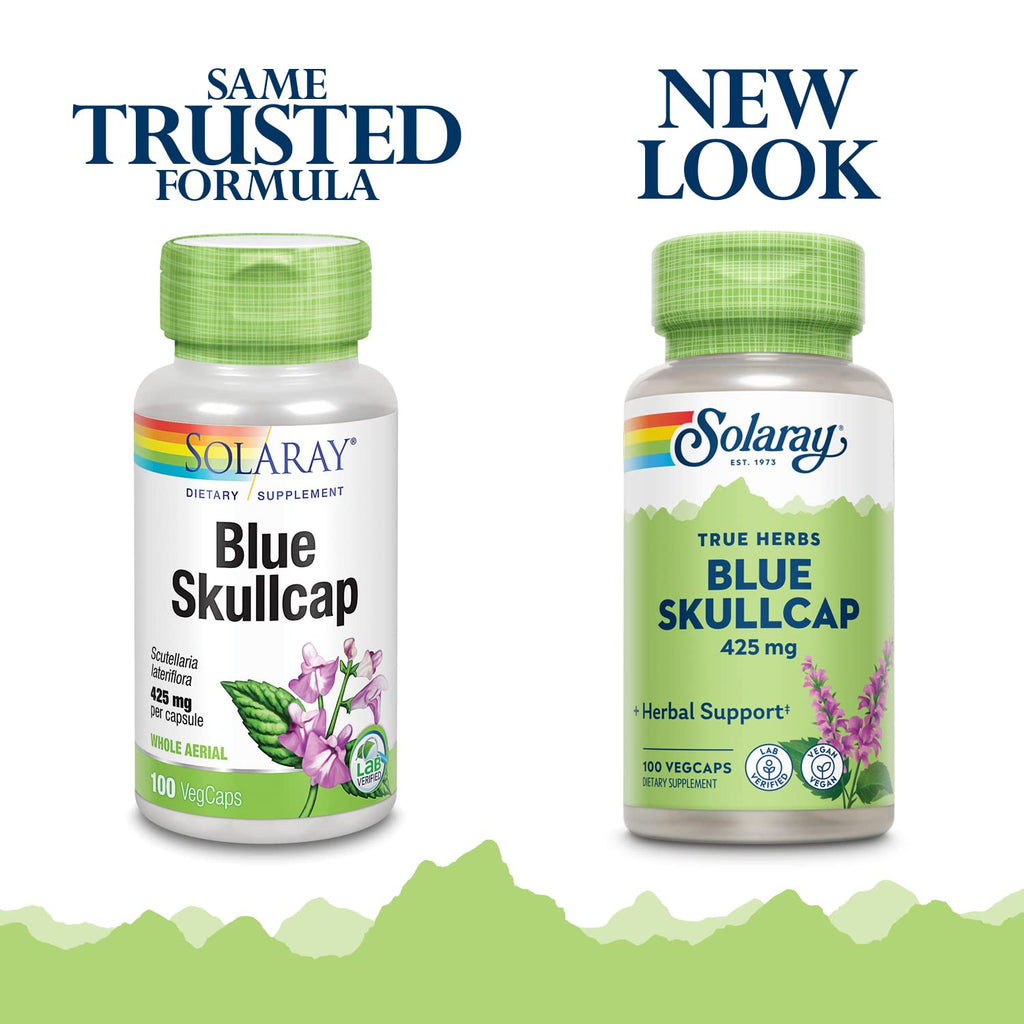 Vegan friendly skullcap capsules