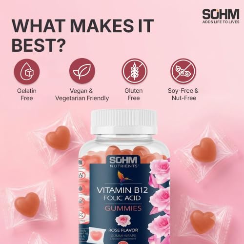 Vegan-friendly SOHM Folic Acid gummies