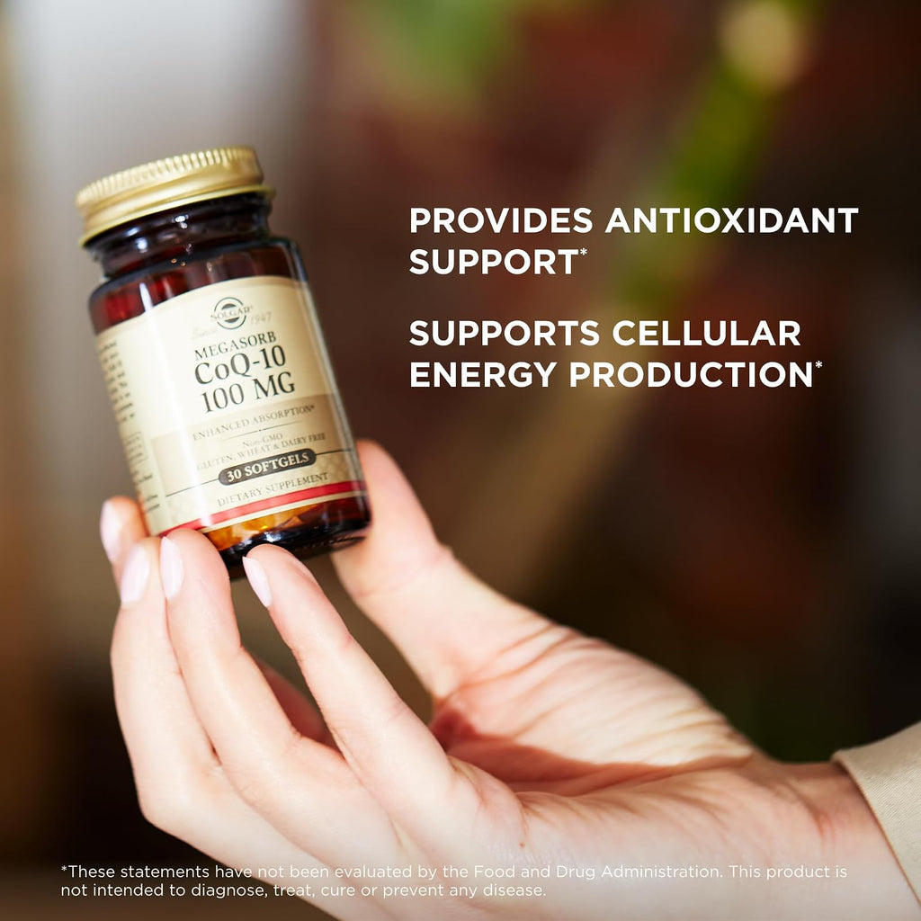 vegan-friendly Solgar CoQ10 capsules