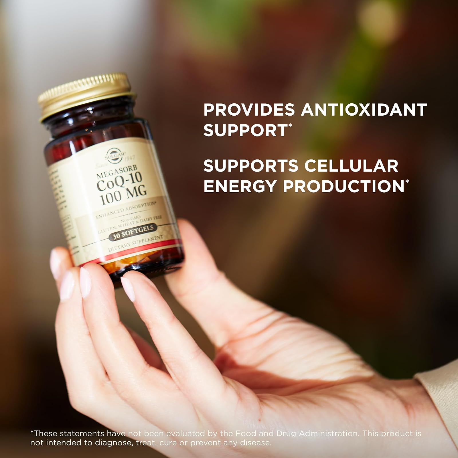 vegan-friendly Solgar CoQ10 capsules