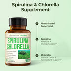 Vegan-friendly spirulina & chlorella
