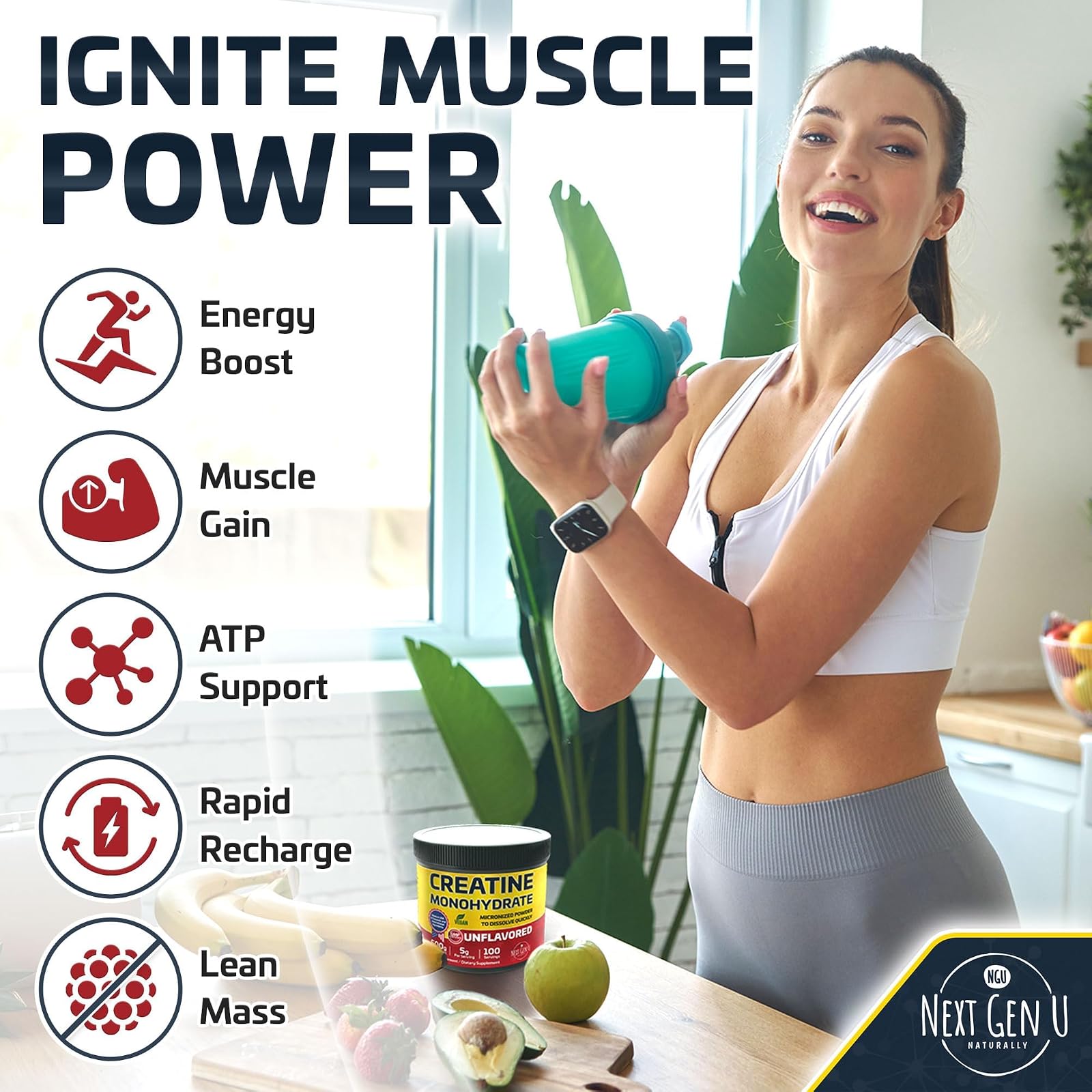 Vegan-friendly sports nutrition creatine