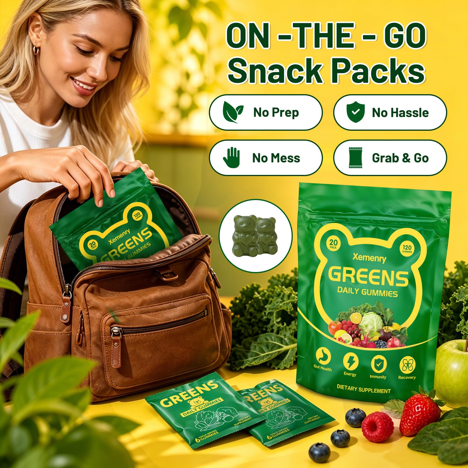vegan-friendly Super Greens gummies