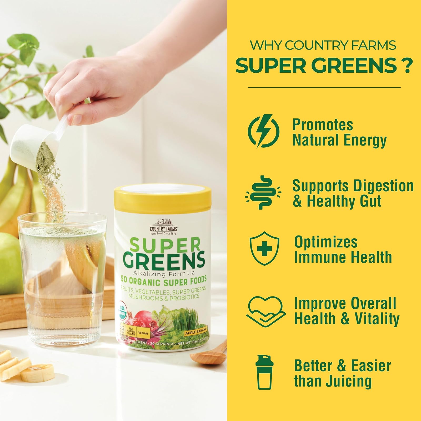 vegan-friendly super greens powder
