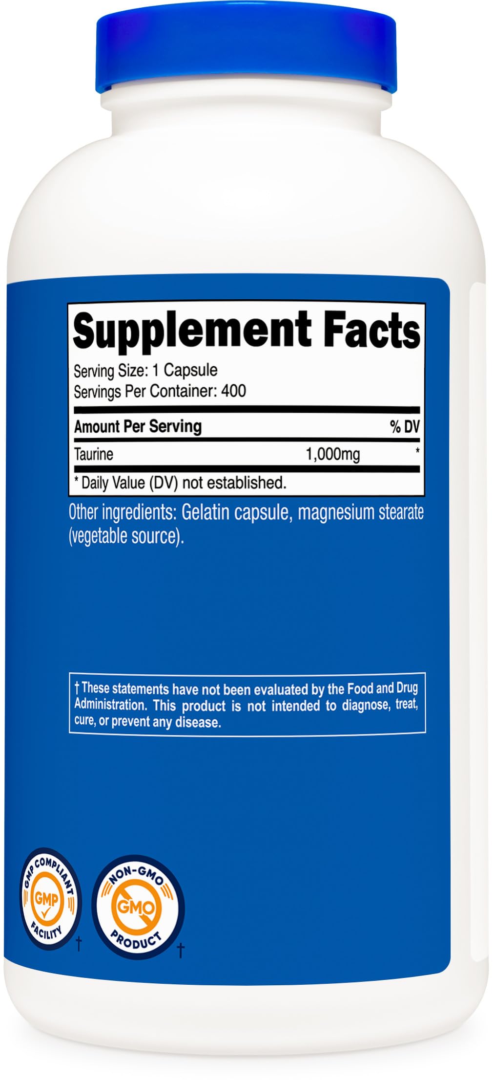 vegan-friendly taurine supplement capsules