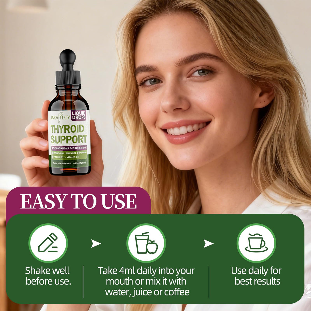 Vegan-friendly thyroid support drops