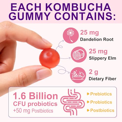 vegan-friendly Tiuedu probiotic kombucha gummies