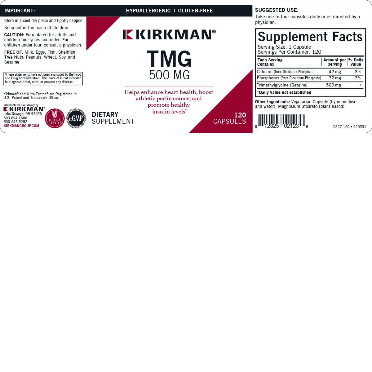 vegan-friendly TMG supplement
