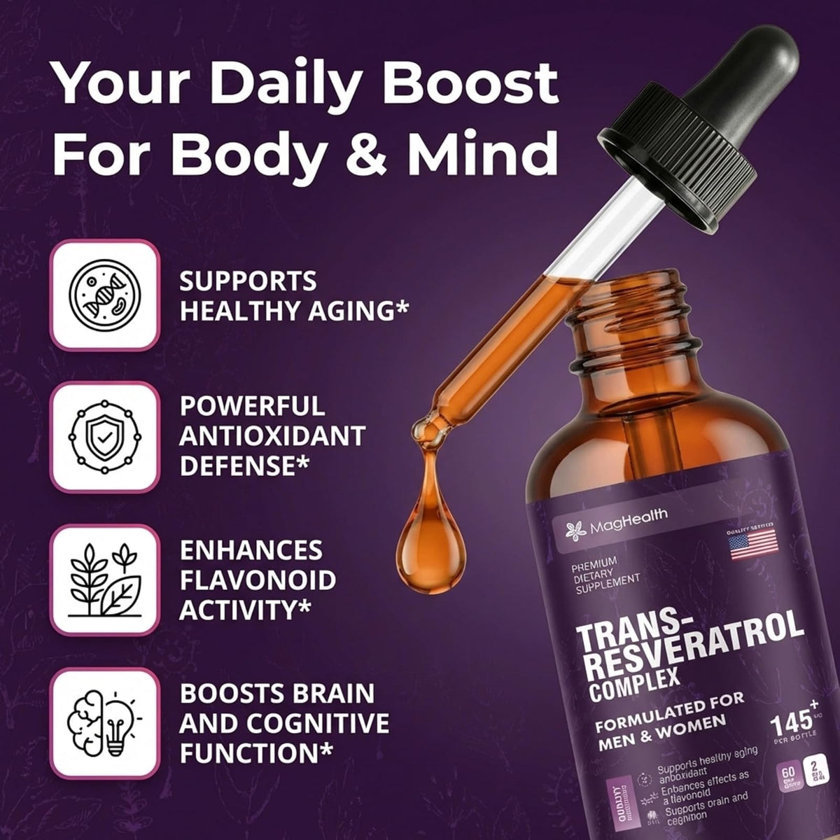 Vegan-friendly Trans-Resveratrol formula