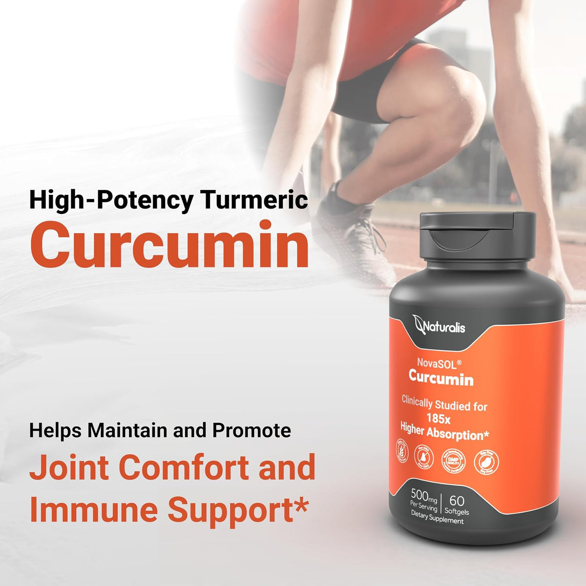 Vegan-friendly turmeric softgel formula