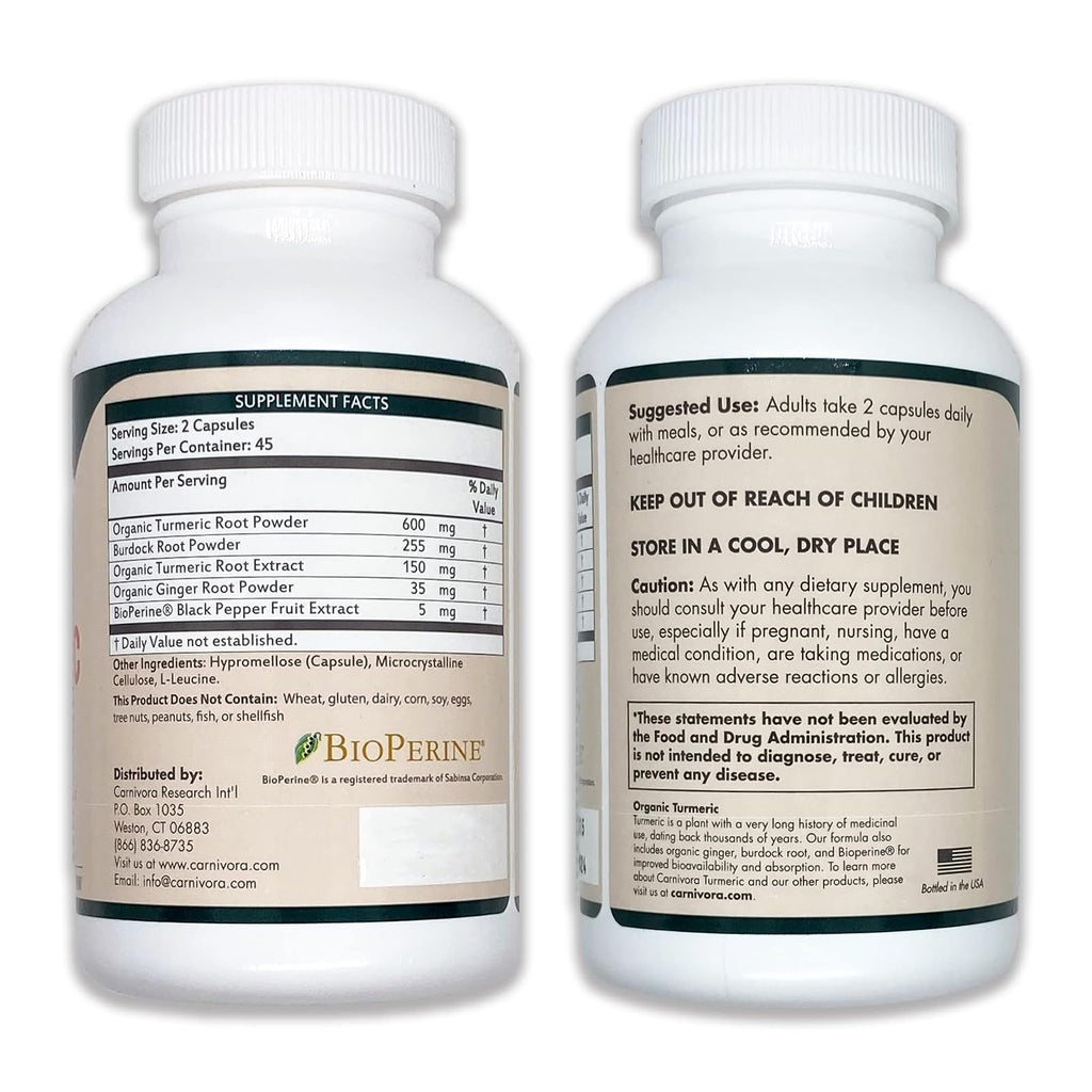 Vegan-friendly turmeric supplement for vitality